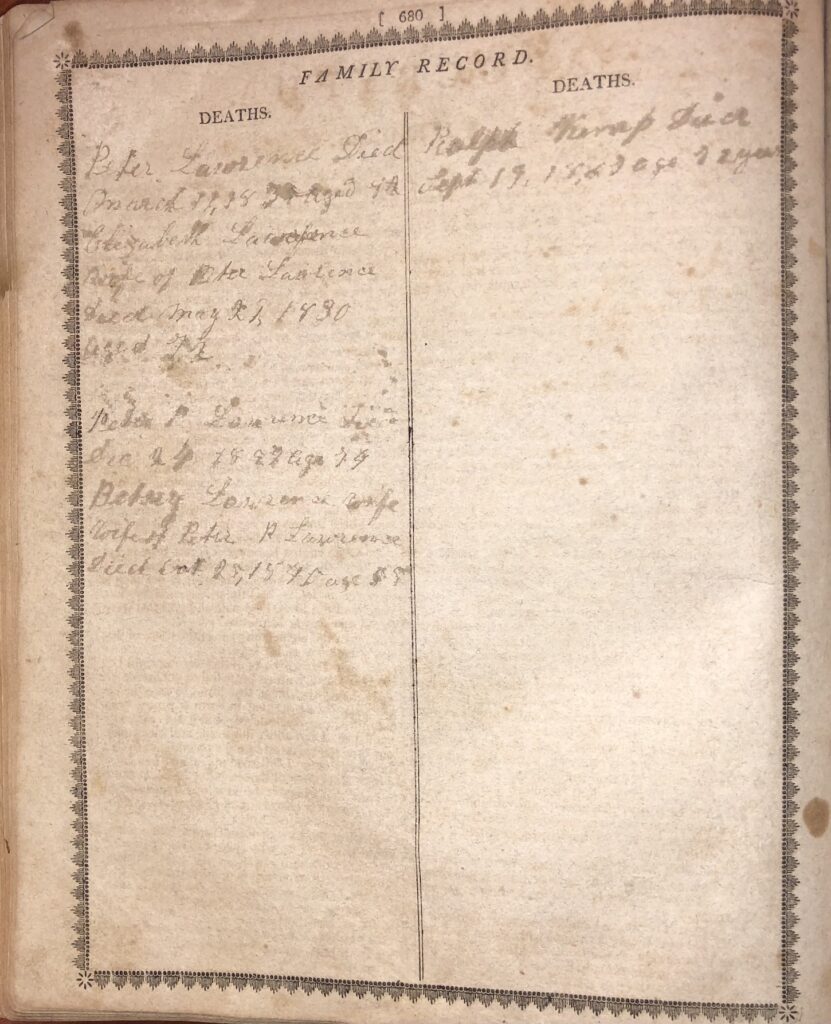 Lawrence, Peter (1784-1852) and Betsey Shedd (1785-1845) | Museums