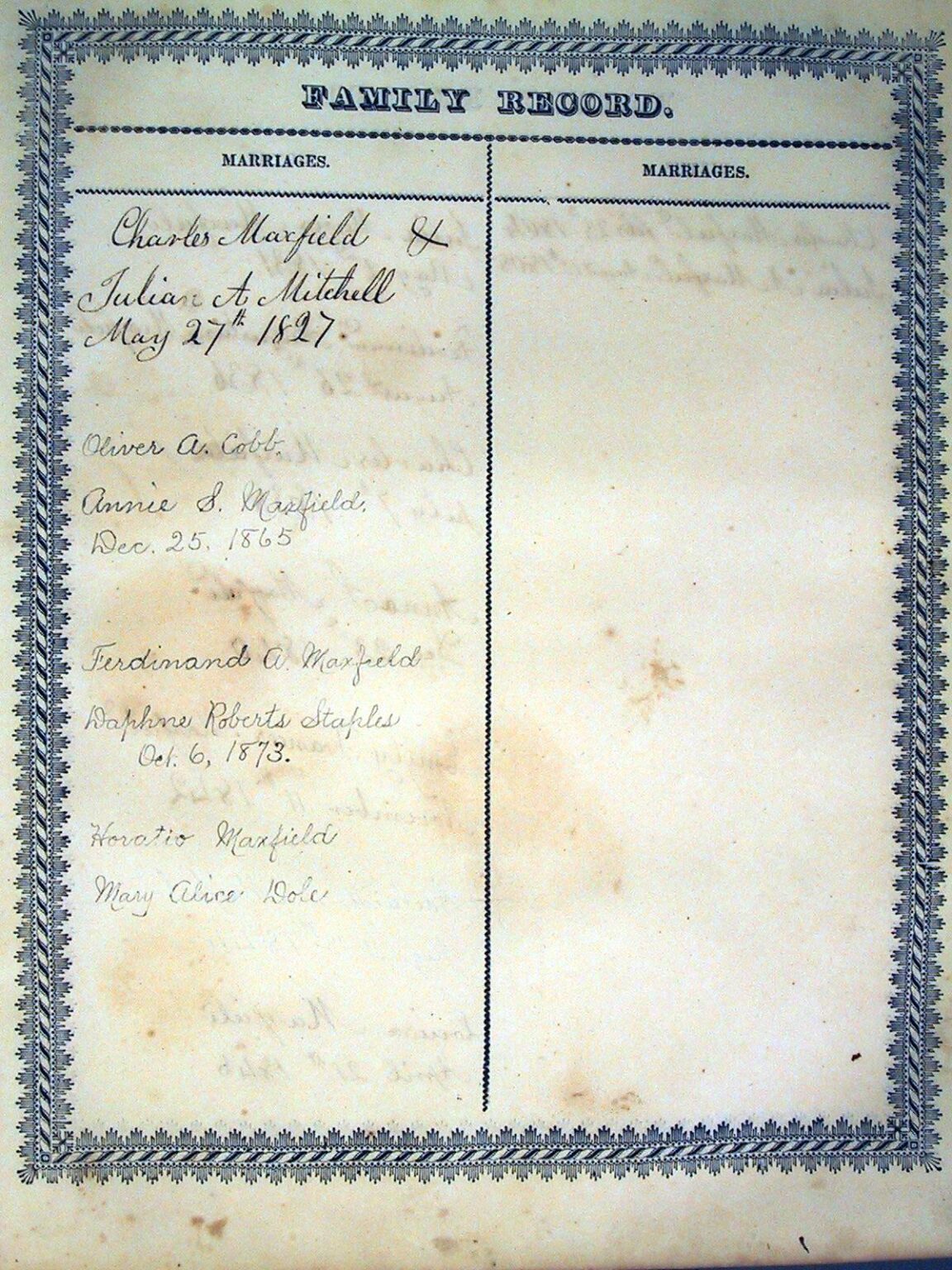 Maxfield, Charles (1804-1897) and Julia Mitchell (1808-1874) | Museums