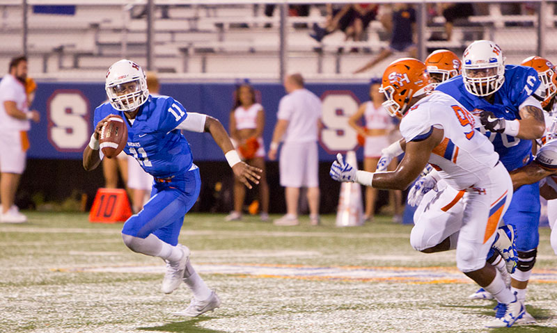 Sam Houston State proved their #2 rank against the HBU Huskies ...